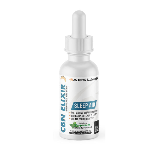 CBN Elixir Water-Soluble 1oz Peppermint - Axis Labs CBD